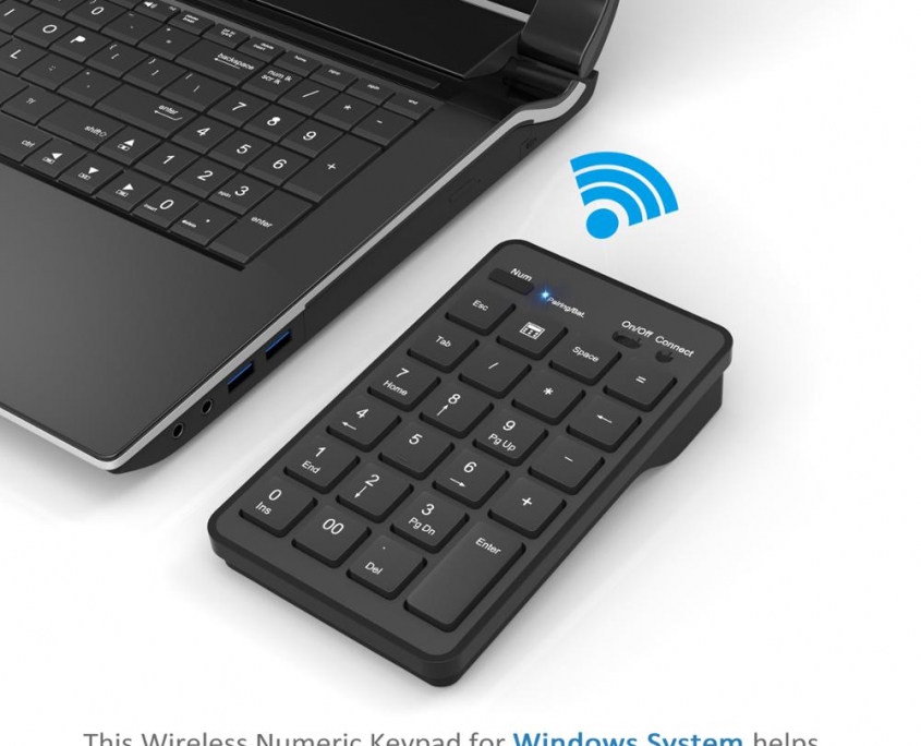 Rocketek Wireless Numeric Keypad Bluetooth Keyboard Rocketeck