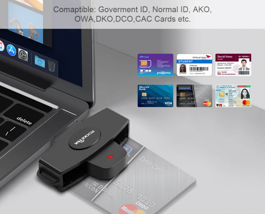 PocketMate OTG Smart Card Reader For ID And Chip Cards - rocketeck