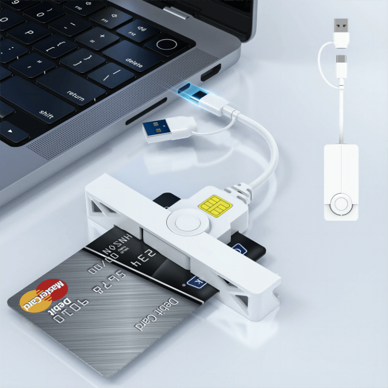 Rocketek Type C Smart ID Card Reader - rocketeck